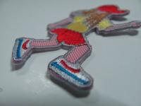 China Heat Cut Border 12C Color Washable Glitter Embroidery Patch for sale