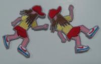 China Heat Cut Border 12C Color Washable Glitter Embroidery Patch for sale