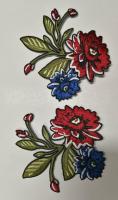 China Custom Iron On Backing Merrow Border Twill Fabric Flower Embroidery Badge 50pcs for sale