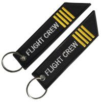 China Merrow Border Twill 100% Embroidery Flight Crew Key Tag for sale