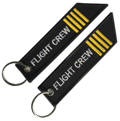 China Merrow Border Twill 100% Embroidery Flight Crew Key Tag for sale