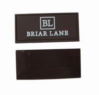 China Custom 2D Embossed Logo PVC Rubber Patch for Garment 100pcs MOQ for sale