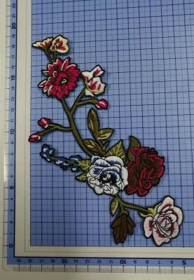 China Custom Washable 100% Embroidery Iron On Patches 190mm Height Heat Cut Border for sale