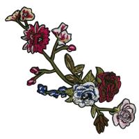 China Custom Washable 100% Embroidery Iron On Patches 190mm Height Heat Cut Border for sale