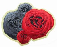 China Flower Twill Fabric 100% Embroidery Iron On Patch for sale