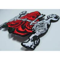 China Custom Heat Cut Border Twill Iron On Embroidery Patch 100pcs for Garment Hats for sale