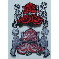 China Custom Heat Cut Border Twill Iron On Embroidery Patch 100pcs for Garment Hats for sale