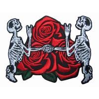 China Custom Heat Cut Border Twill Iron On Embroidery Patch 100pcs for Garment Hats for sale
