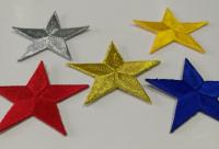 China Custom Twill Merrow Border Embroidered Fabric Patches 100pcs for Garment Bags Hats for sale
