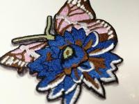 China Custom Washable Polyester Embroidered Patch 60mm Height 12 Colors Iron On Backing for sale