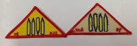 China Merrow Border Twill Fabric Custom Embroidery Patch PMS Color for sale