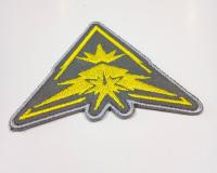 China Heat Cut Border Iron On 12C Color Reflective Embroidered Patch for sale