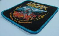 China Custom Woven Patches with Merrow Border Low MOQ 100 Pcs for Garment Decoration for sale