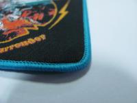 China Custom Woven Patches with Merrow Border Low MOQ 100 Pcs for Garment Decoration for sale