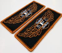 China Custom Iron Embroidery Patches 100 Pcs Min Order for Uniform Sportswear for sale