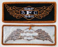 China Custom Iron Embroidery Patches 100 Pcs Min Order for Uniform Sportswear for sale
