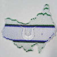China Custom Washable Twill Fabric Embroidered Patch with Iron On Backing 50pcs MOQ for sale