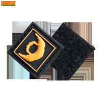 China Custom 3D PVC Rubber Patches with Velcro Backing Pantone Color Embossed 2.5cm for sale