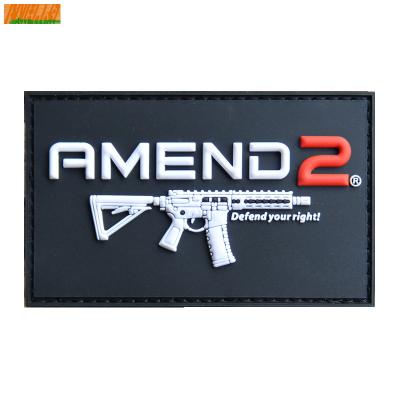 China Custom Velcro Hook Loop Backing Rubber PVC Patch for Military Tactical Use 100PCS for sale