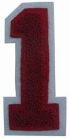 China PMS Color Greek Letters Iron On Chenille Back Patch for sale