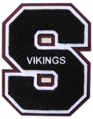 China Custom Chenille PMS Color Heat Cut Border Embroidered Patches Iron On 30pcs MOQ for sale