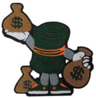 China Custom Chenille PMS Color Heat Cut Border Embroidered Patches Iron On 30pcs MOQ for sale