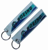 China 100% Polyester 130x30mm Flight Tag Keychain For Souvenir for sale