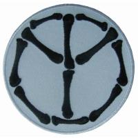 China Custom Heat Cut Twill Fabric Embroidered Patches with Iron On Backing 100 PCS MOQ for sale