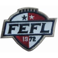 China Custom Twill FEFL Iron On Embroidery Patch with Velcro Backing 50pcs for sale