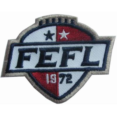 China Custom Twill FEFL Iron On Embroidery Patch with Velcro Backing 50pcs for sale