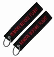 China Custom Embroidered Polyester Keychain 130x30mm Twill Fabric with Metal Ring for sale