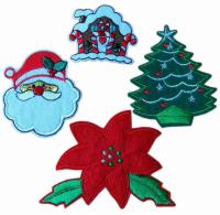China Personalized Custom Embroider Patch Twill Fabric Merrow Border Velcro Backing for sale
