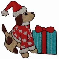 China Custom Christmas Theme Full Embroidery Patch with Heat Cut Border for Bags Hats 9 Colors for sale