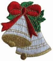 China Custom Embroidered Patches Twill Fabric Christmas Assorted Iron On Backing 50pcs MOQ for sale