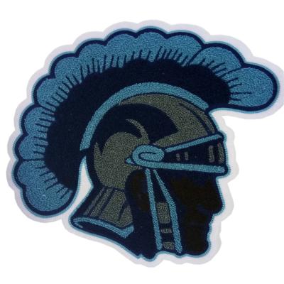 China Custom Double Layer Chenille Patch 130x30mm with Heat Cut Border for Jackets Hats Bags for sale