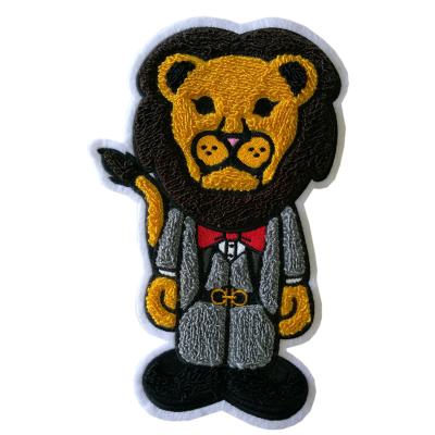 China Iron On PMS Color Merrowed Border Embroidery Chenille Patch for sale