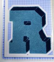 China Custom Chenille Felt Patches 5x5cm PMS Color Heat Cut Border Embroidery for sale