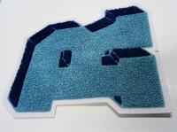 China Custom Chenille Felt Patches 5x5cm PMS Color Heat Cut Border Embroidery for sale