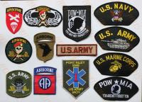 China Twill Fabric merrow border Army Embroidery Patch For Uniform for sale
