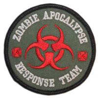 China Custom Twill 75% Embroidered Badge Patches Zombie Apocalypse Response Team 100mm for sale