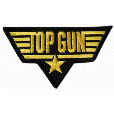 China Custom Embroidered Five Pointed Star Twill Fabric Back Patches Washable 100mm for sale