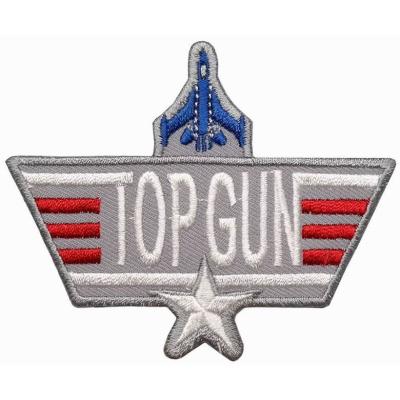 China Custom Heat Cut Border Twill Airplane Embroidery Patches for Clothing 150mm for sale