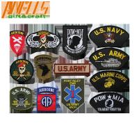 China Custom Embroidered Military Patch Twill Fabric Merrow Border 3 Inch for sale