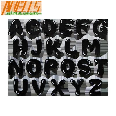 China Custom Iron On Embroidered Patches 26 Alphabet Letters Twill Fabric Washable Durable for sale