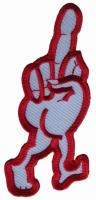 China Twill Washable Round Embroidered Patch Heat Cut Border For Hat for sale