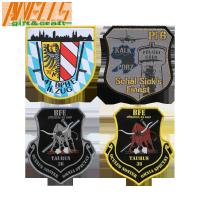 China Textured Flexible Waterproof Woven Patches 3C Color Custom Logo 5x5cm for sale