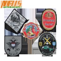 China Textured Flexible Waterproof Woven Patches 3C Color Custom Logo 5x5cm for sale