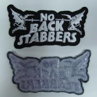 China Twill Washable Round Embroidered Patch Heat Cut Border For Hat for sale