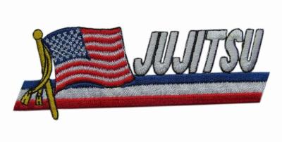 China Custom 100% Embroidery Twill Iron On Patch 8C Color Washable Dry Cleanable for sale