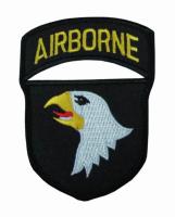 China AIRBORNE Merrow Border Cut Out Embroidery Patch For Garment for sale